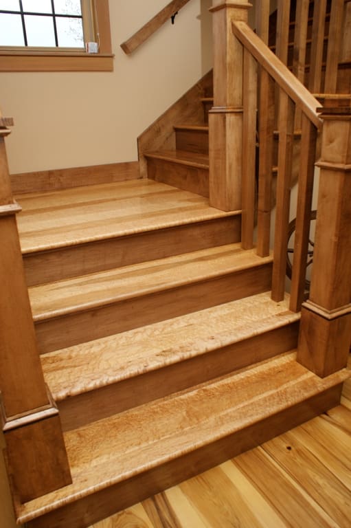 Custom Stairs made from the hardwood species/grade of your choice